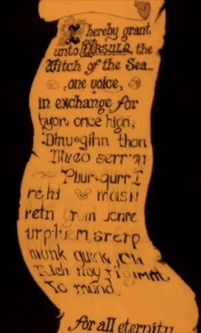 アリエルとアースラの契約書の内容は？契約違反があるか和訳して考察｜リトルマーメイド｜ディズニーFactory